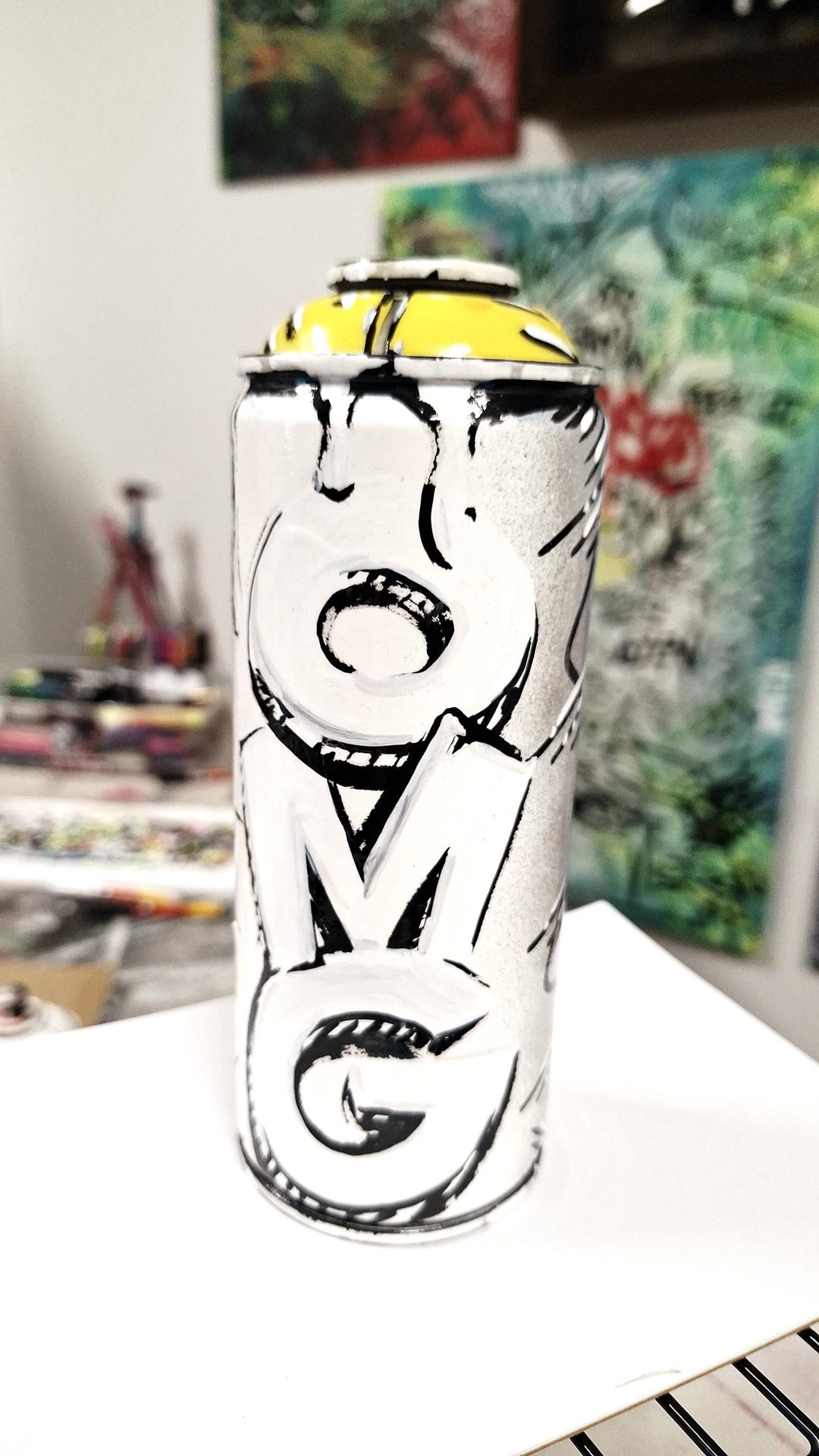 Graffiti Art Cartoon OMG Spray Can Collectors Original Art by Omega - Etsy
