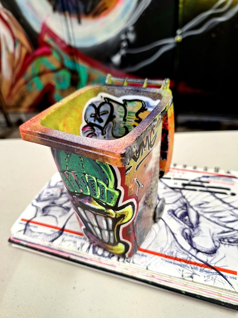 Graffiti Art Character Trash Can Collectors Original Art by Omega - Etsy