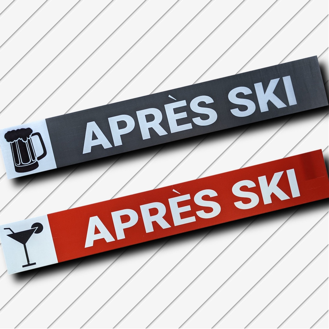 Apres Ski Sign, Ski Trail Sign, Bar Sign, Pub Sign, Ski Decor, Skiing ...