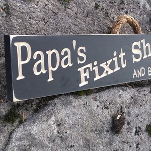 Wooden Signs,papa's Fix It Shop,workshop Signs,gift for Papa,wood ...