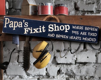 Papa’s Shop Sign - Etsy