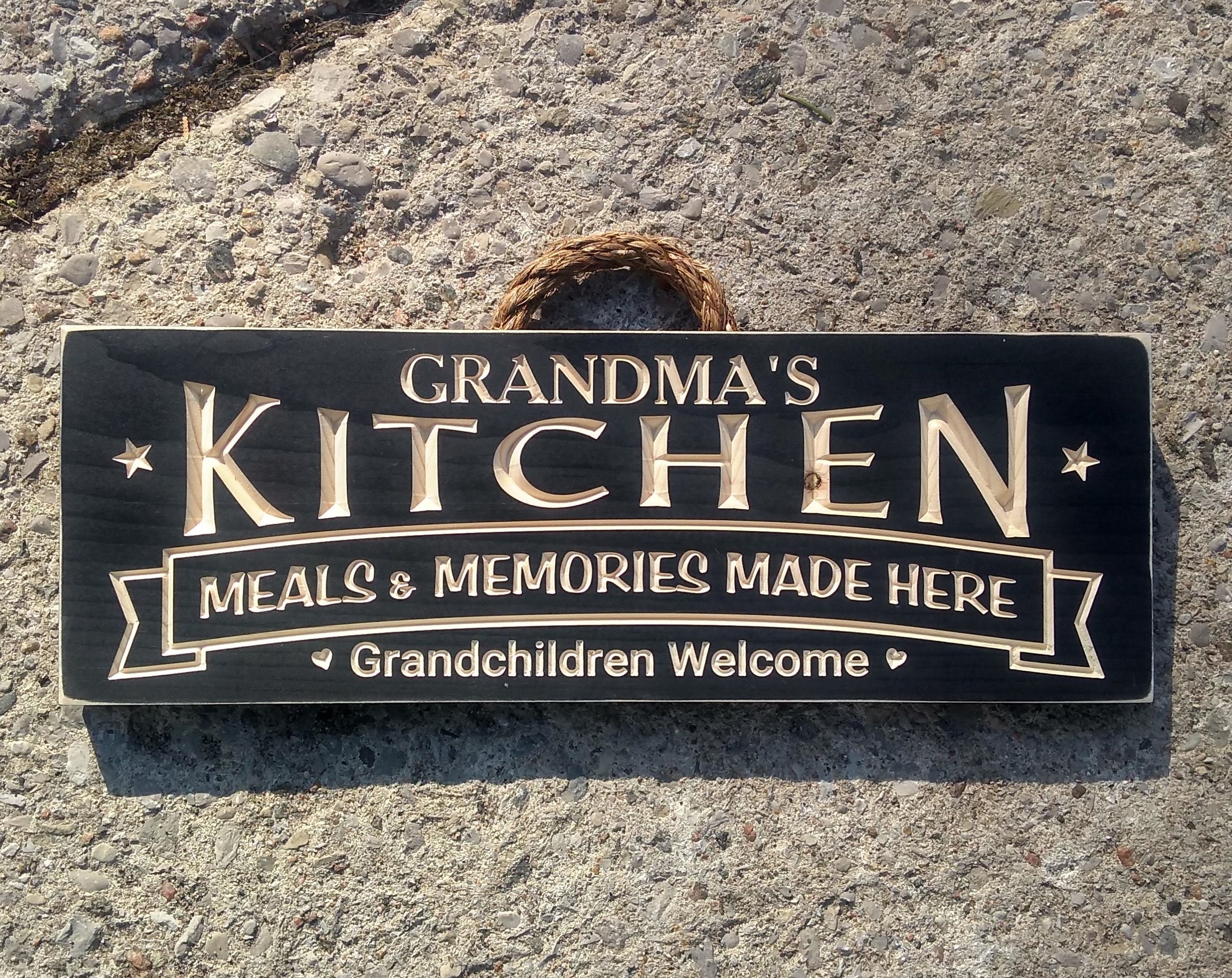 Wooden signGrandma's Kitchenpersonalize this wood | Etsy