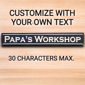 Papa's Workshop, Personalized Wooden Sign, Gift for Papa, Christmas ...