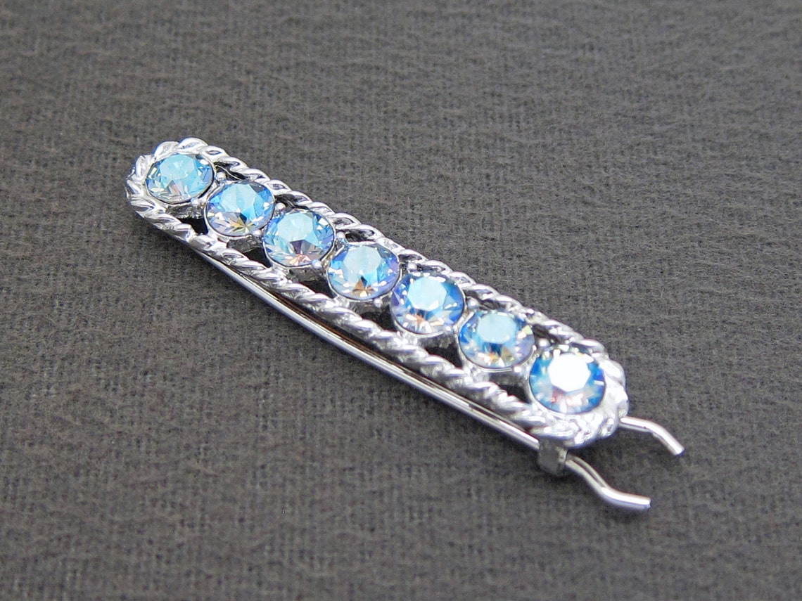 1950's Vintage Hair Clip, 2" Silver-tone Metal Filigree Barrette W ...