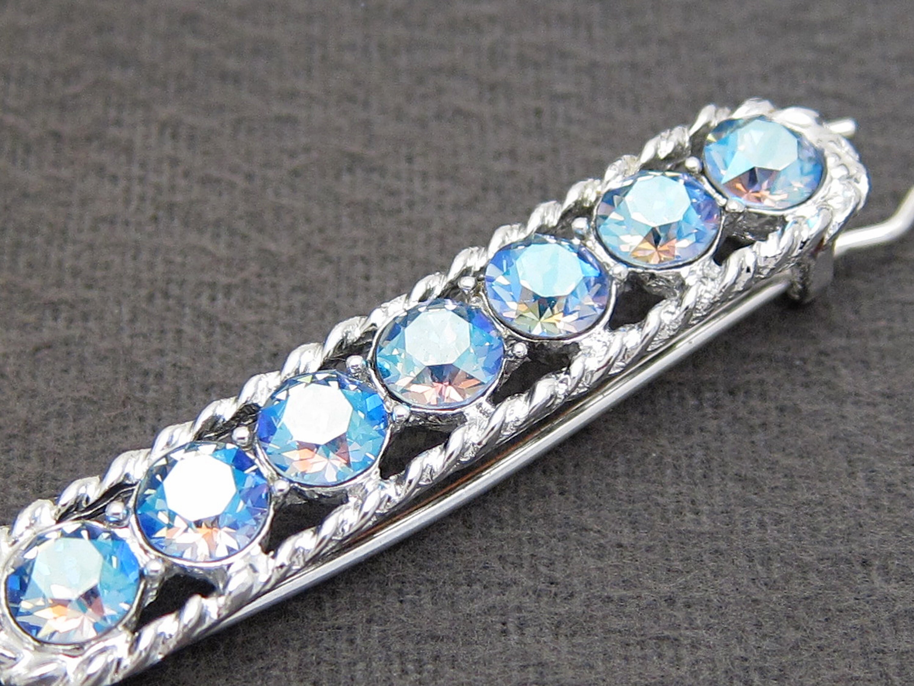 1950's Vintage Hair Clip, 2" Silver-tone Metal Filigree Barrette W ...
