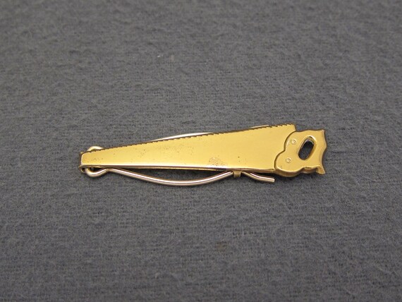 RARE 1940's vintage hair clip, 2.1" gold-tone stamped… - Gem