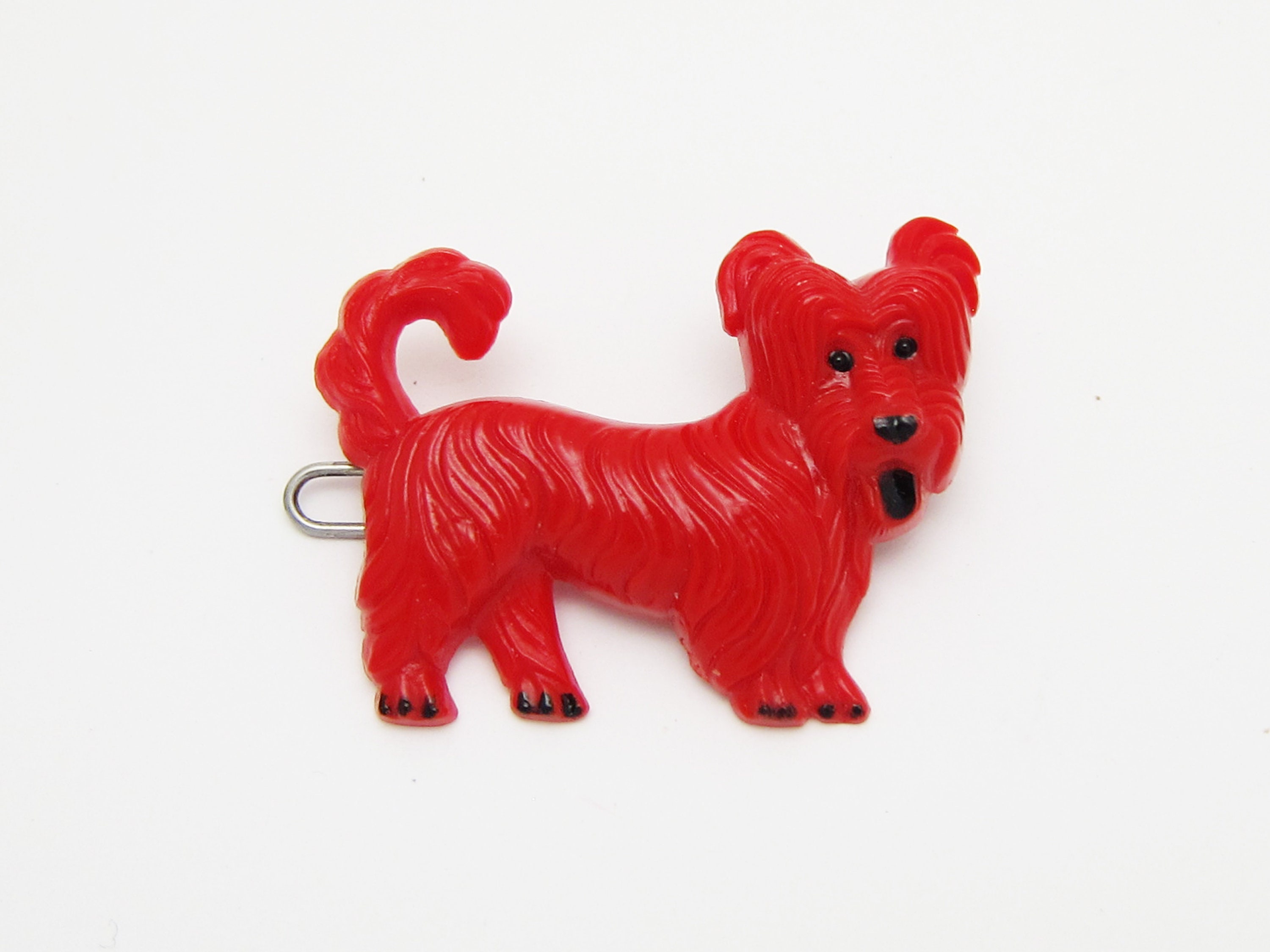 1950's TIP-TOP Vintage Hair Clip 1.5 Red Plastic - Etsy
