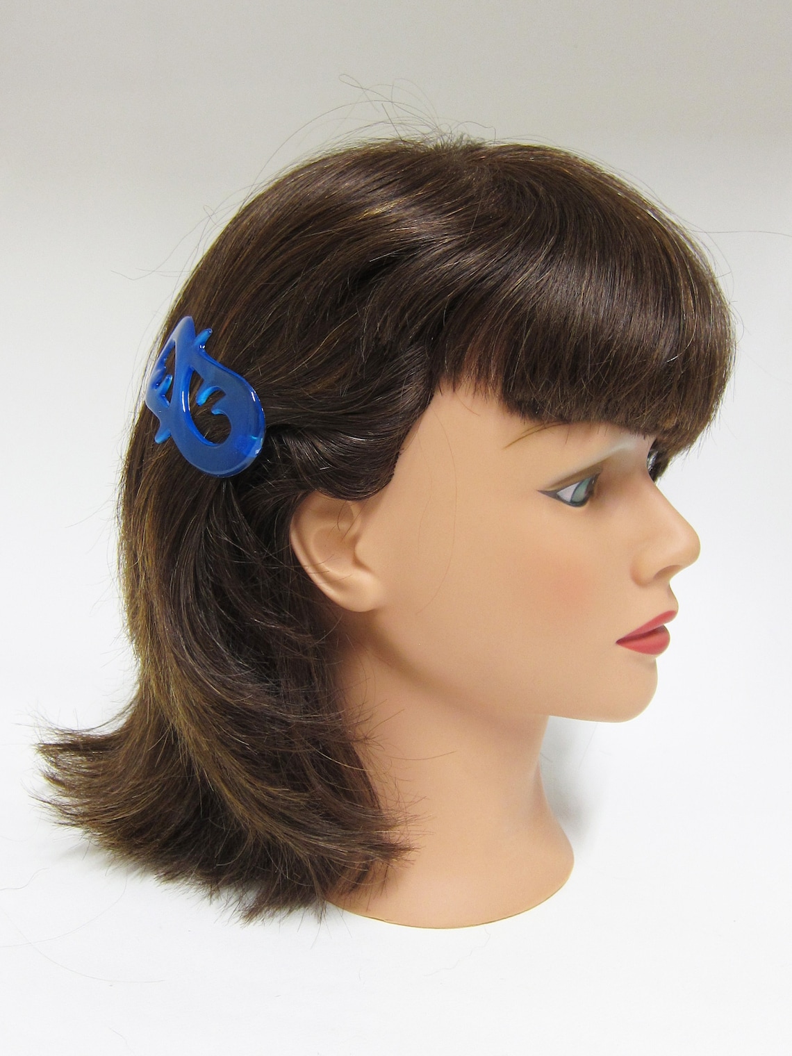 1970's Vintage MOD Hair Clip 2.9 TRANSLUCENT BLUE - Etsy