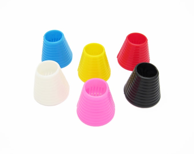 1980's Vintage Ponytail Holders, Ribbed Plastic CONE Ponytail Clamp ...