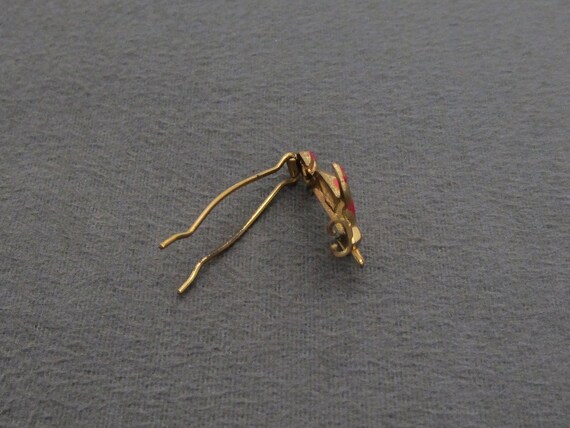 1940's vintage hair clip, 1.5" gold-tone stamped bras… - Gem