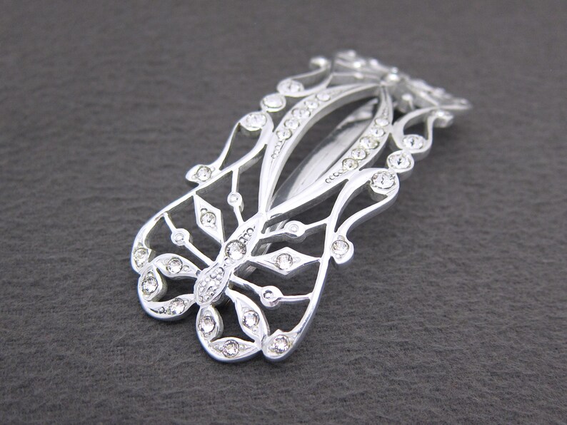 LARGE 1910's Art Nouveau Era ANTIQUE Hair Clip, 3.3