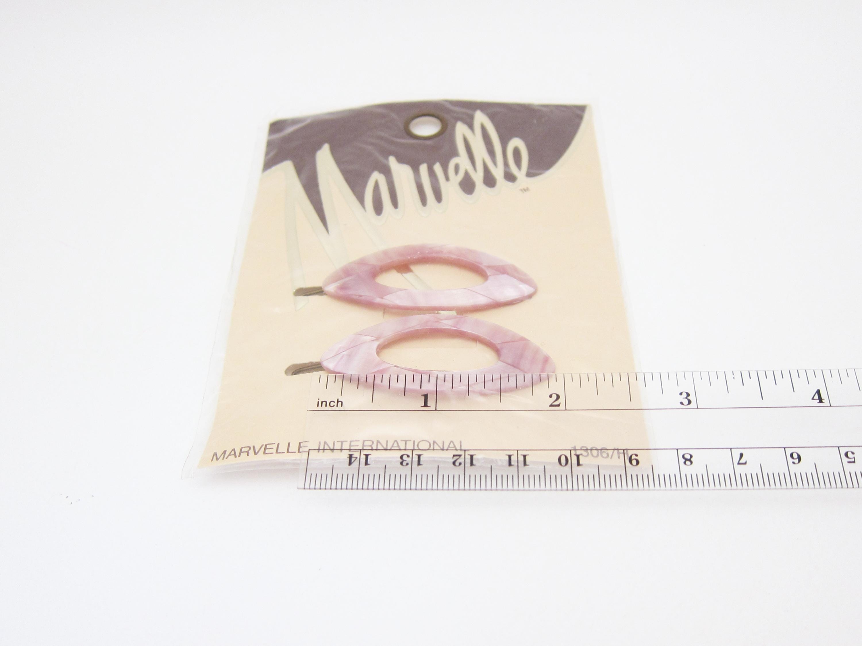1980's MARVELLE by GOODY Vintage Hair Clips, 1.9" Pearlescent Lilac ...