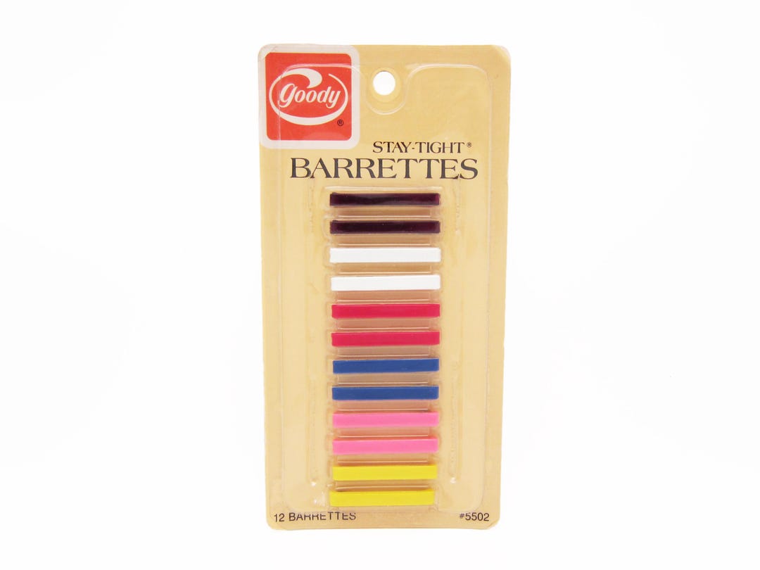 SMALL 1975 Vintage GOODY 1.5" Stay-tight Barrettes, MULTICOLOR Plastic ...