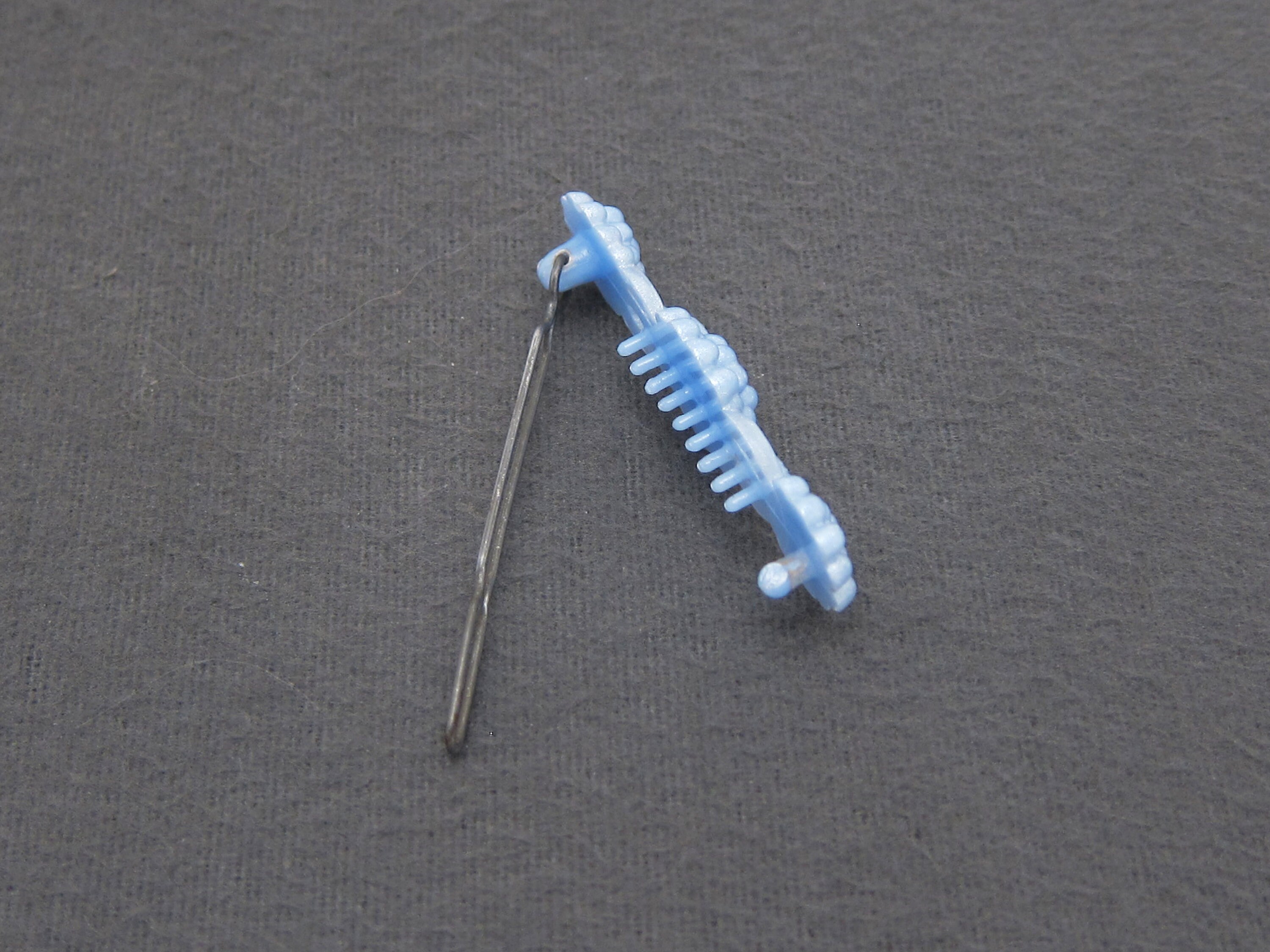 1950's TIP-TOP Vintage Barrette Hair Clip, 1.9" Pearly Pale Blue ...