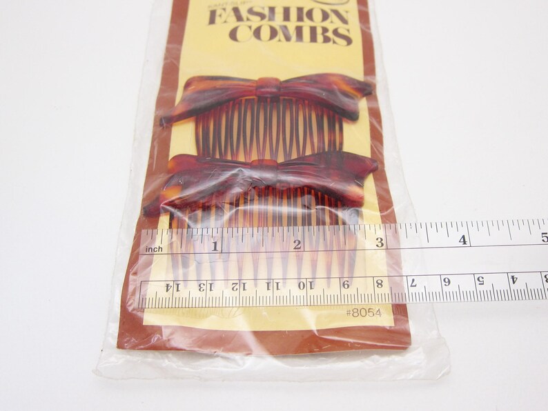 1970's GOODY Vintage Side Hair Comb PAIR, 3.3" Russet TORTOISESHELL ...