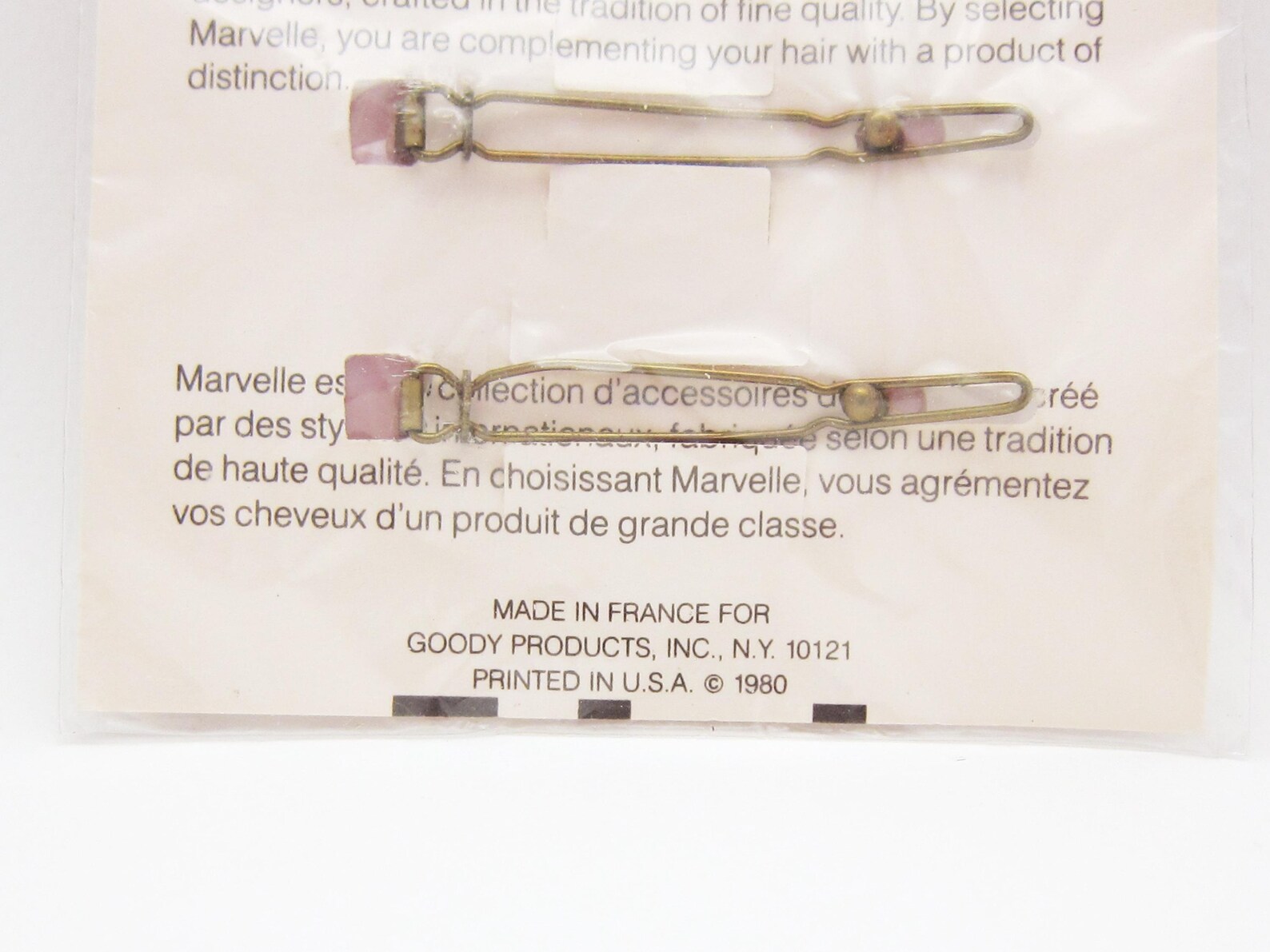 1980's MARVELLE by GOODY Vintage Hair Clips, 1.9" Pearlescent Lilac ...