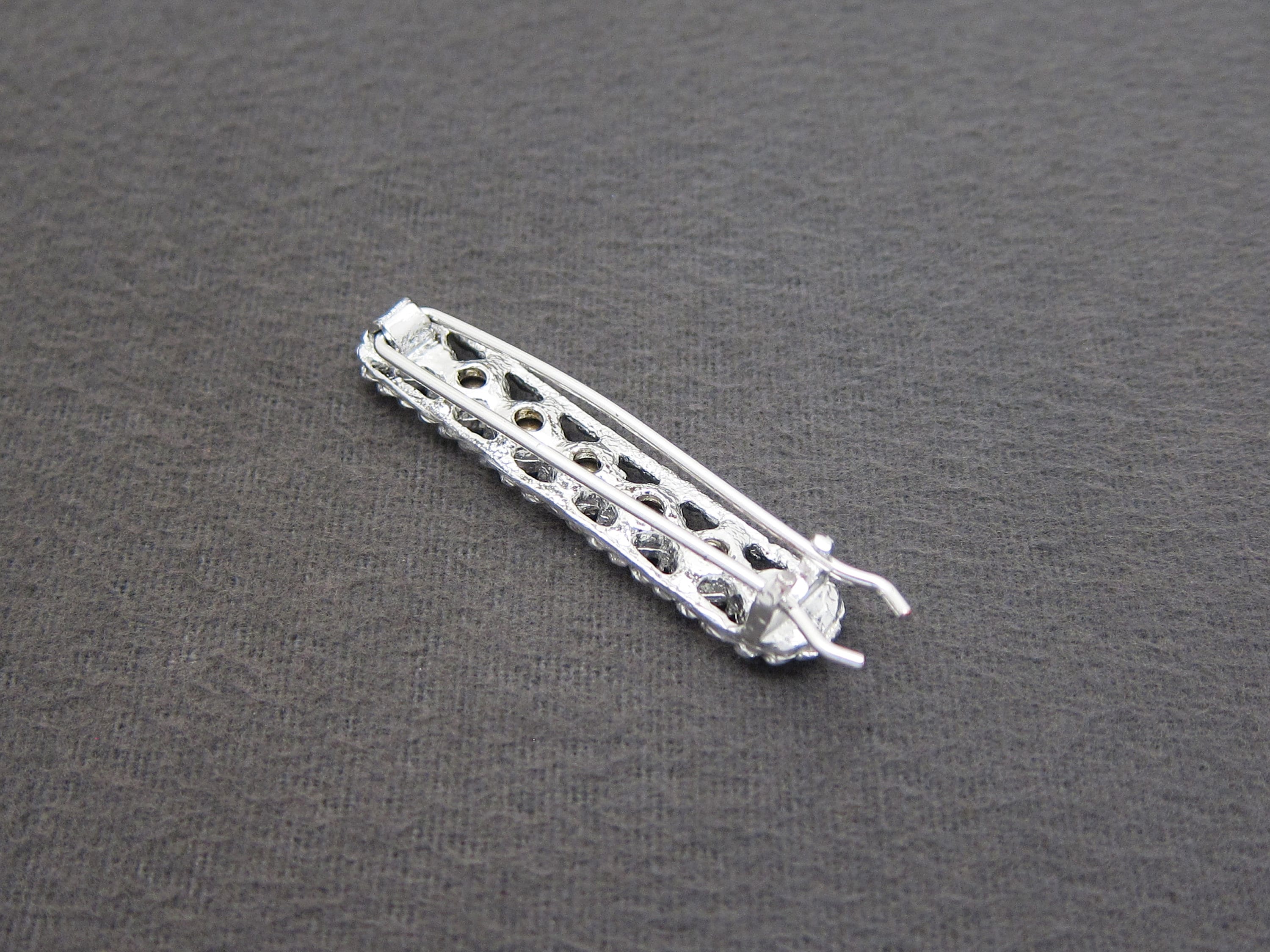 1950's Vintage Hair Clip, 2" Silver-tone Metal Filigree Barrette W ...
