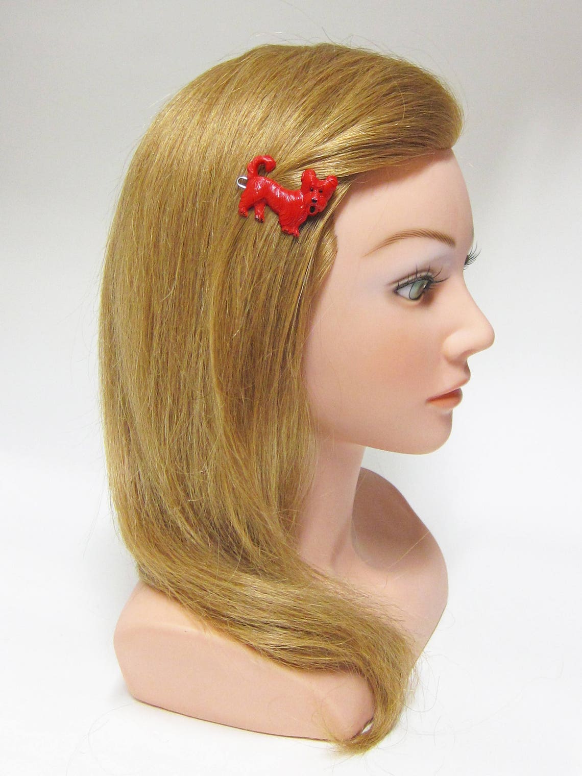 1950's TIP-TOP vintage hair clip 1.5 red plastic | Etsy