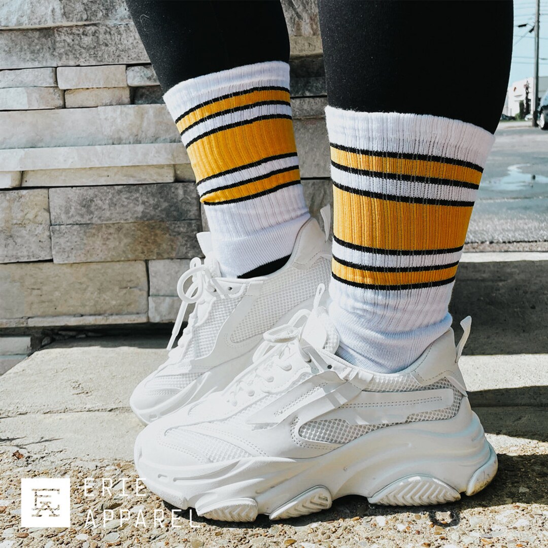 Pittsburgh Football Team Stripe Socks - Etsy