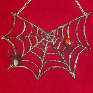 Huge Spiderweb Statement Necklace! Halloween Festive Jewelry With ...
