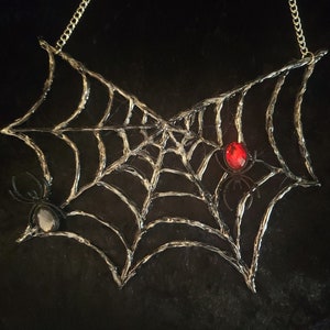 Huge Spiderweb Statement Necklace! Halloween Festive Jewelry With ...