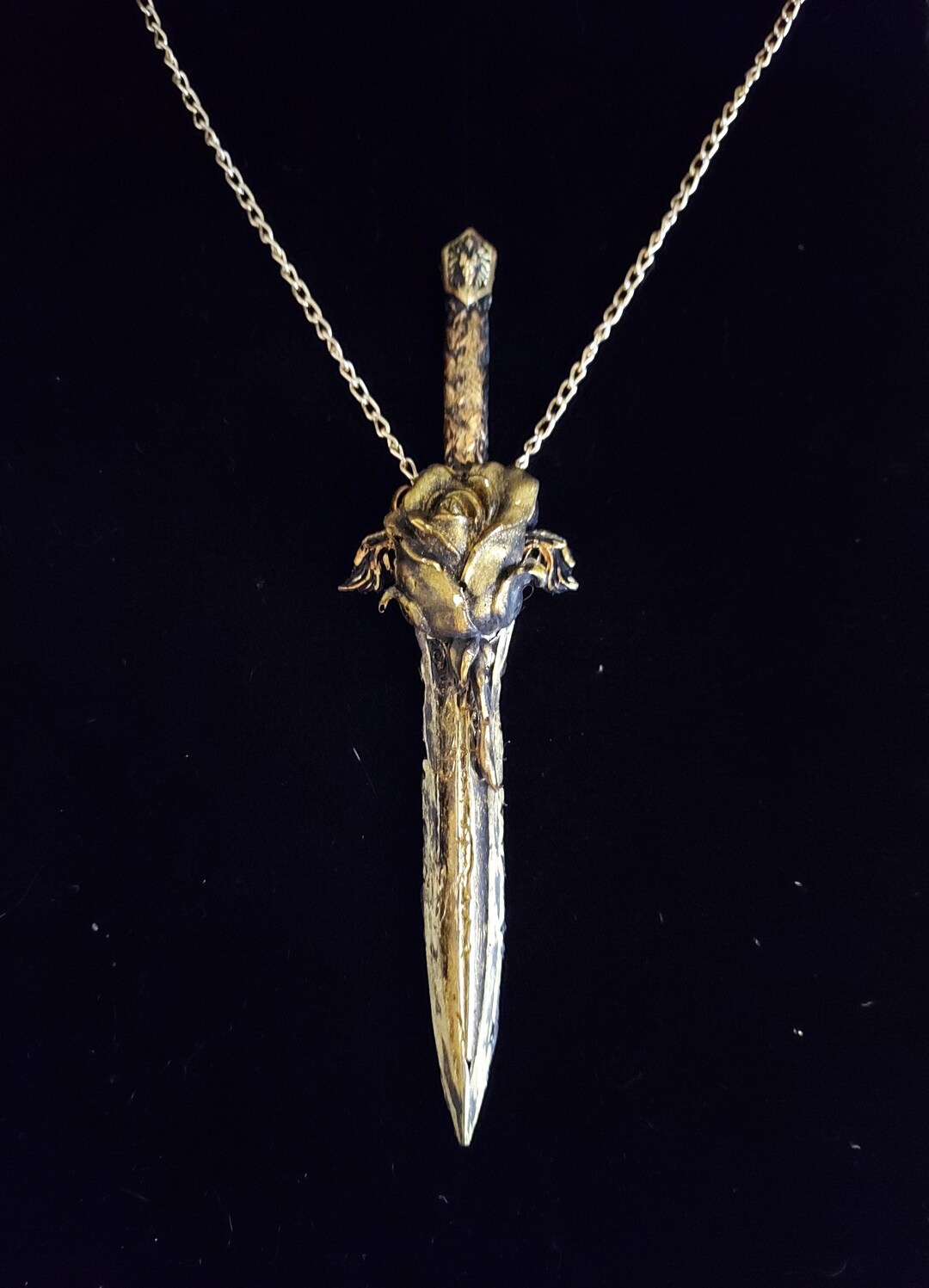 Feminine Rose Sword Necklace! Feel Strong and Delicate at the Same Time ...