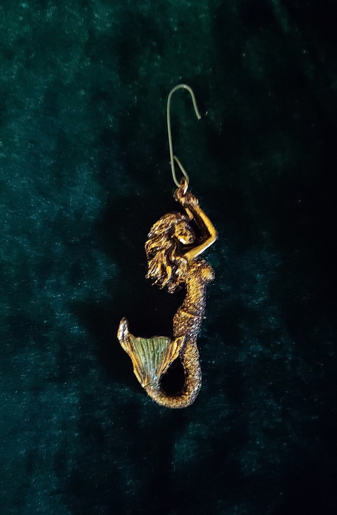 Fun Christmas Ornament 4" Mermaid That Can Be Worn as a Pendant! Hand ...