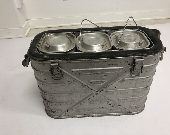 Vintage 60s Military Mermite Food Container W Aluminum Canisters HOT ...
