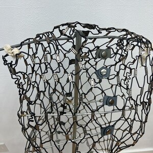 Vintage DRESS FORM Adjustable Metal Base Stand Industrial Mannequin ...