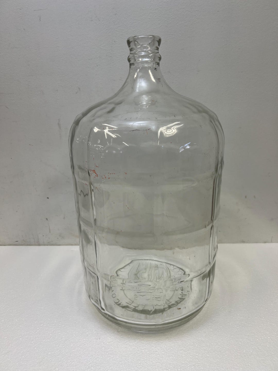 Vintage Clear Glass Jug Water Bottle Crisa Mexico Embossed 5 Gallon ...
