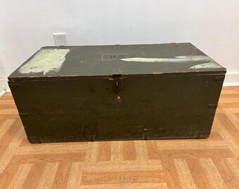 Vintage Military Storage Trunk, Old Army Storage Chest - Etsy