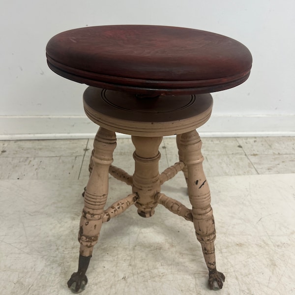 Piano Stool With Glass Ball Claw Feet - Etsy