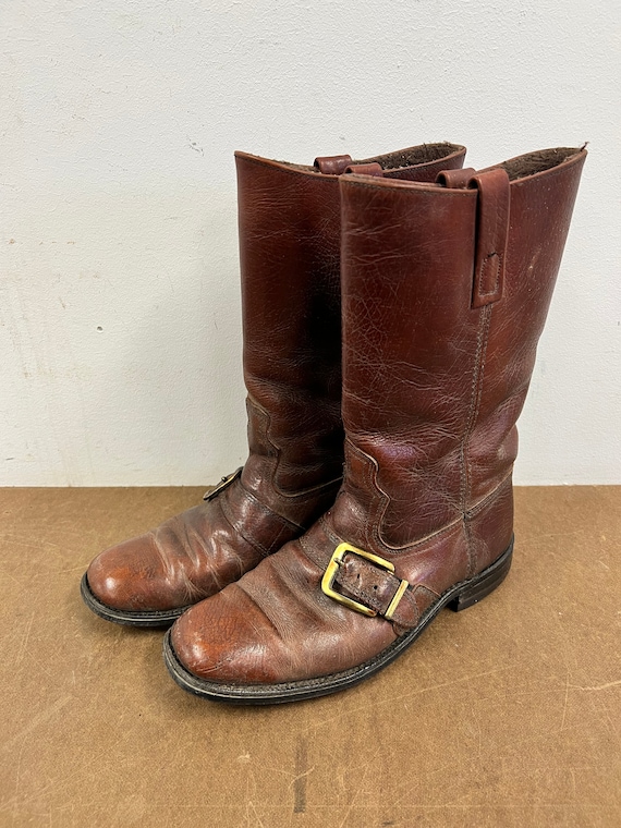 vintage brown leather wellington - Gem
