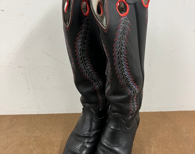 Tony Lama Vtg Gold Label Buckaroo Cowboy Boots Mens 8.5 D - Etsy