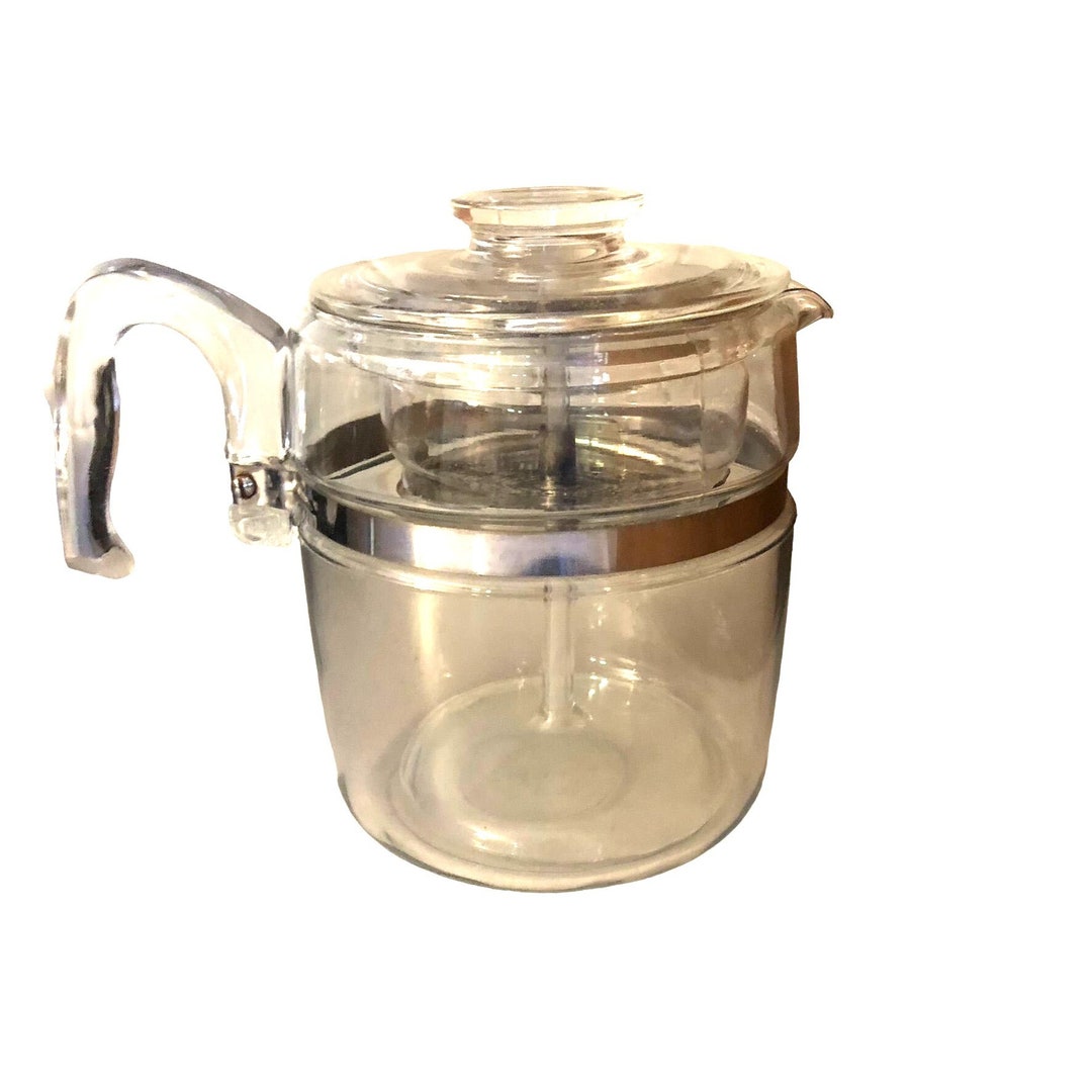 Vintage Pyrex Glass Coffee Pot Used 7759 B Percolator MCM 6-9 Cups - Etsy