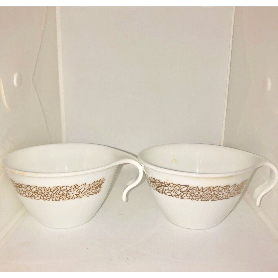Two Vintage Corelle Mugs Used Woodland Brown - Etsy