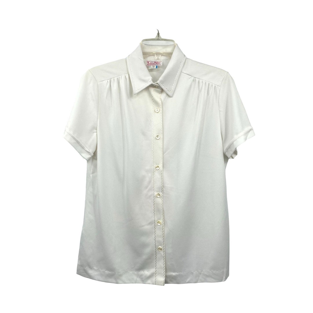 Vintage Lee Mar Blouse Womens 14 NEW Pageantry Knit Cream - Etsy