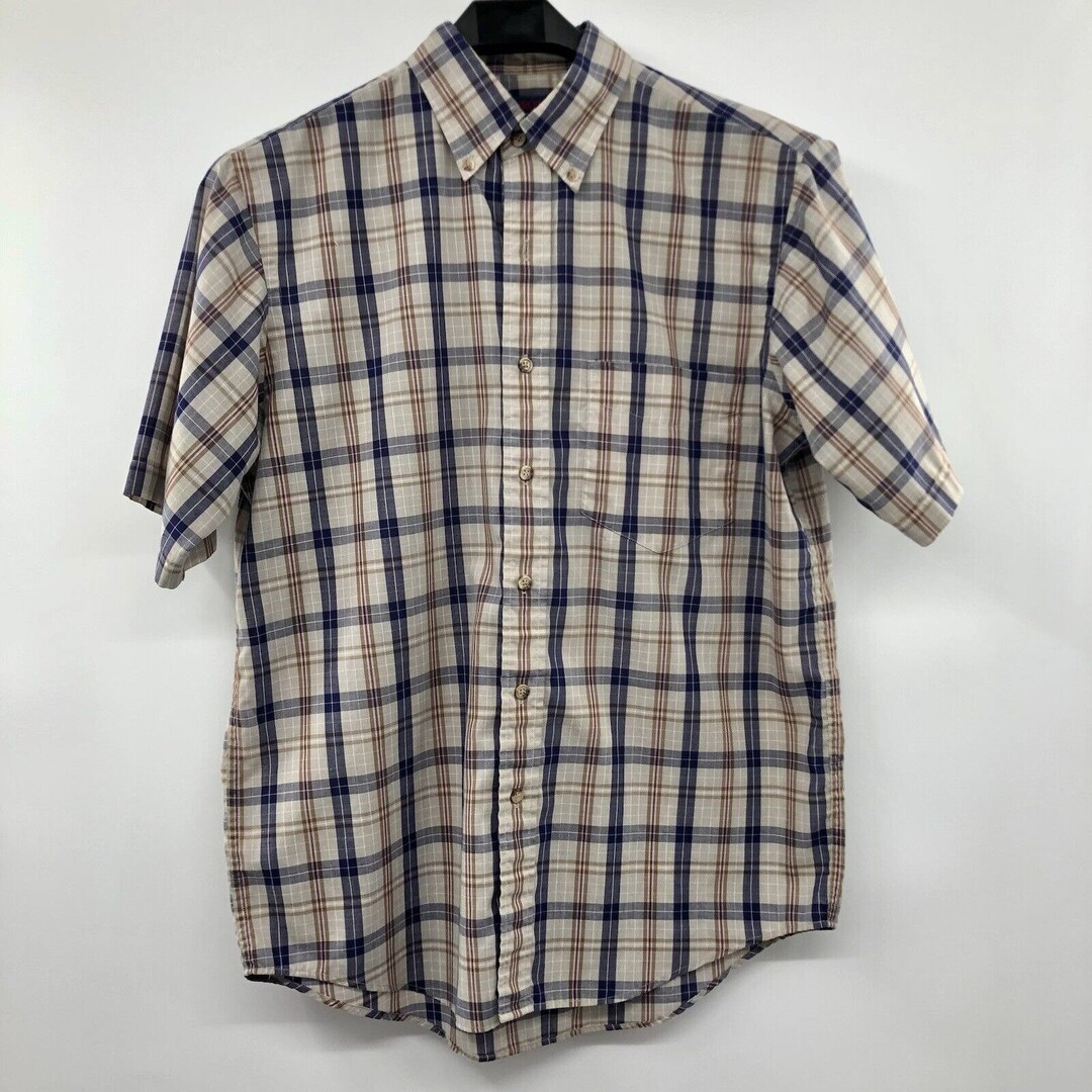 Vintage Arrow Sport Button Down Shirt Mens M Used Plaid Short Sleeve - Etsy