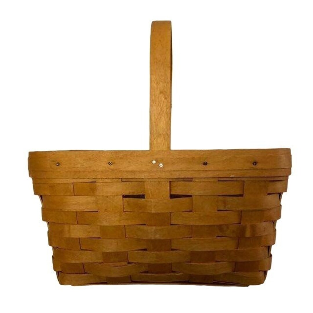 Vintage 1997 Longaberger Rectangular Basket and Plastic Protector Used ...