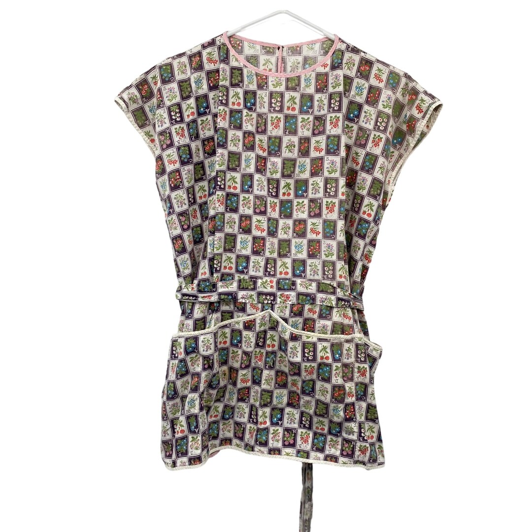 Vintage Handmade Smock Used Floral Stamp Pattern Used - Etsy