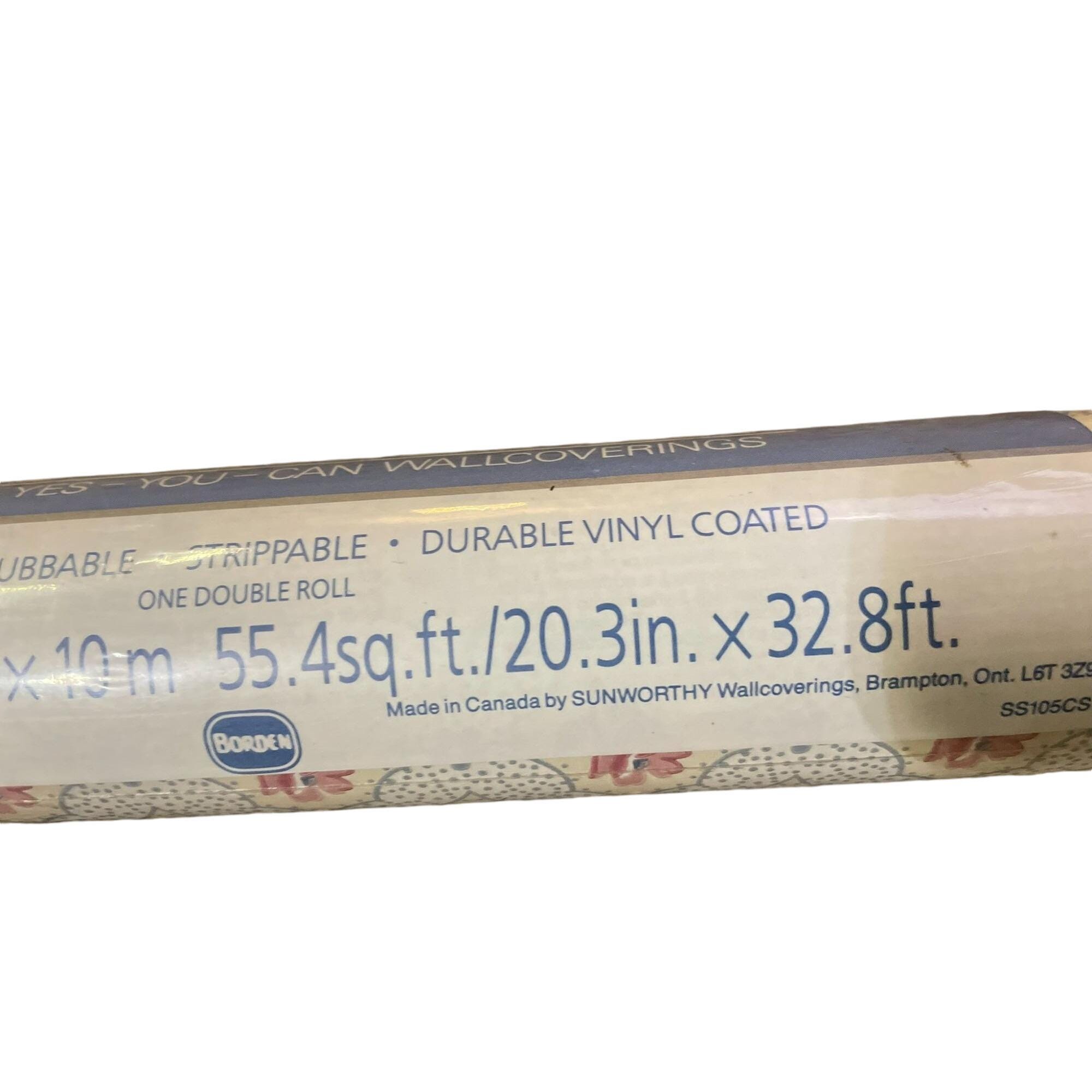 Vintage 1989 Sunworthy Wallpaper One Double Roll NEW Floral - Etsy