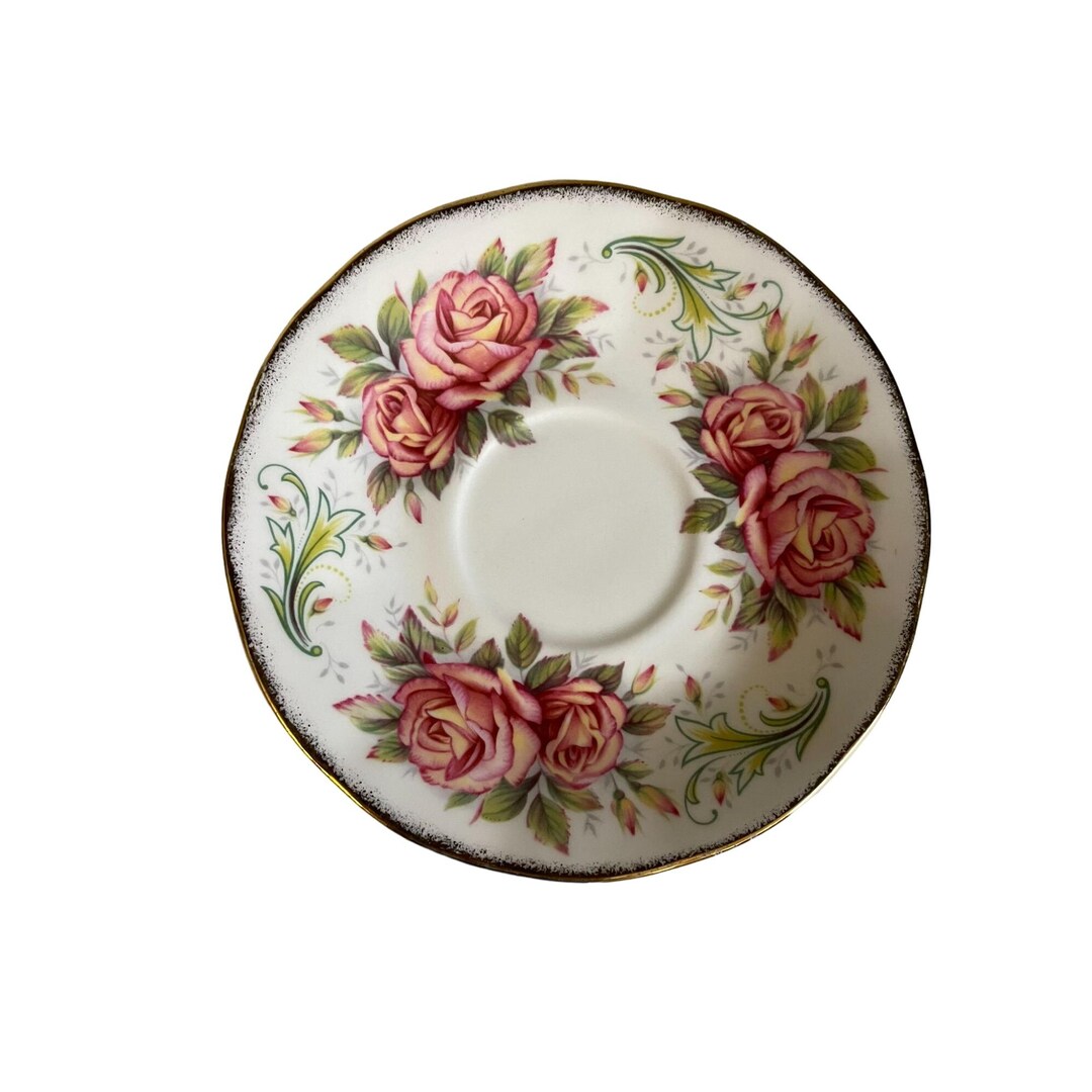 Vintage Elizabethan Saucer Plate Used Floral Bone China England - Etsy