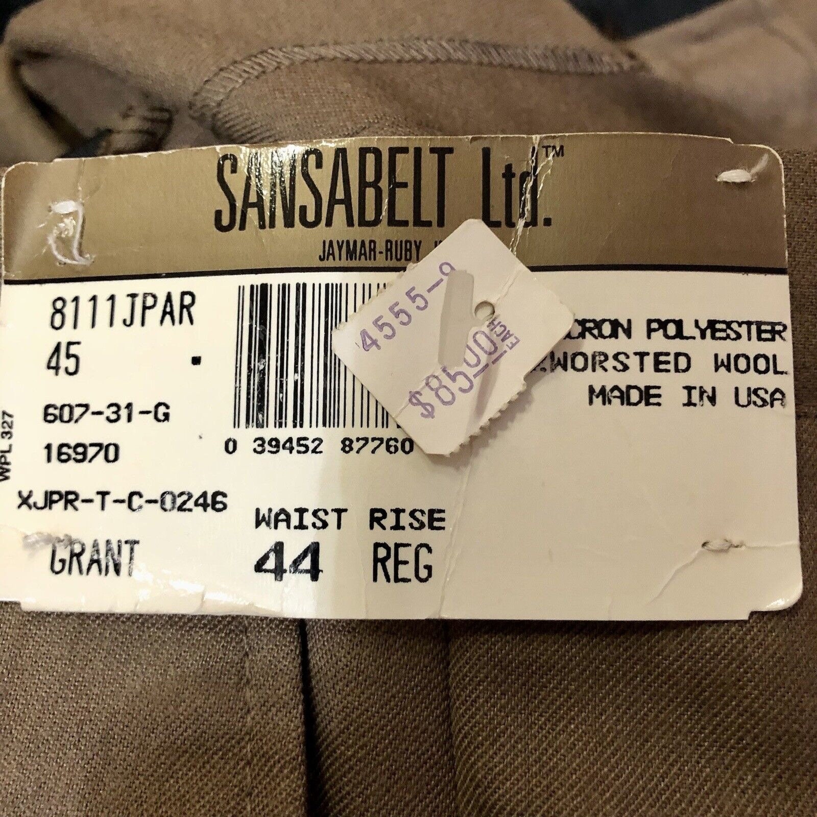 Vintage Sansabelt by Jayant Ruby Dress Pants Mens 44 NEW Brown - Etsy
