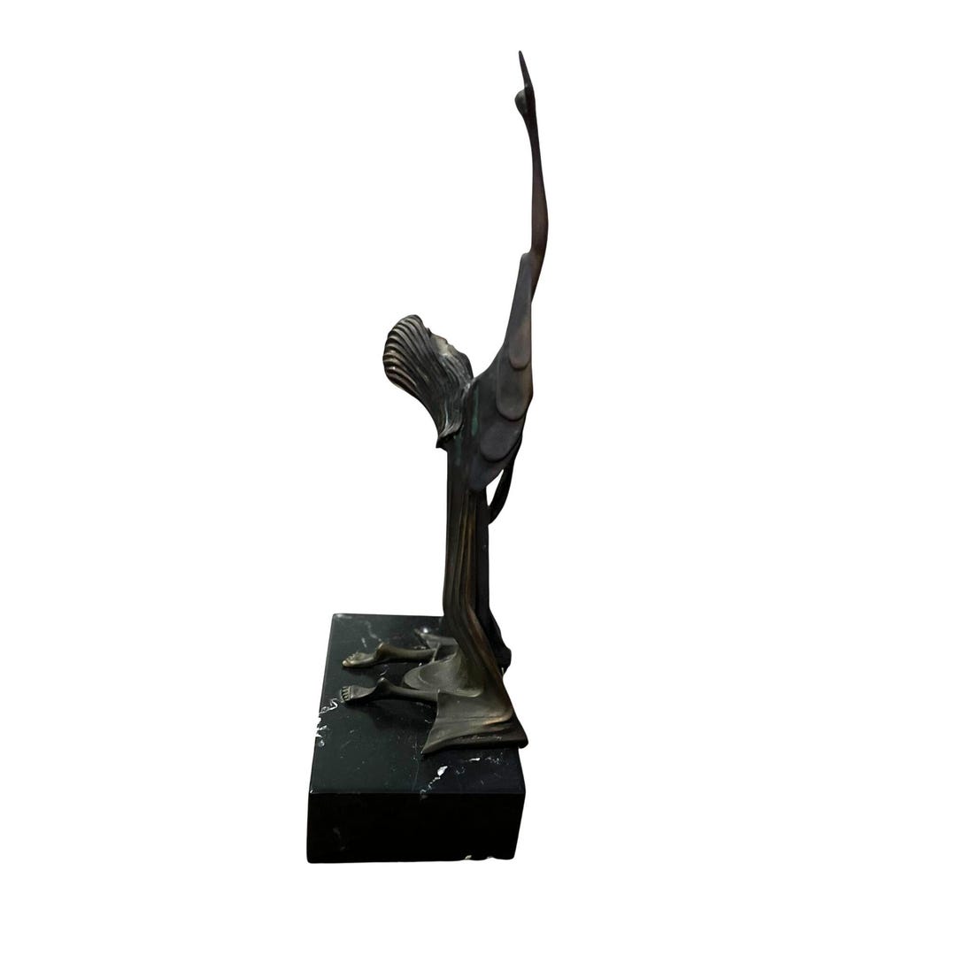Tom Bennett Bronze Moses Sculpture 1974 Signed Marble Base 14.75” Tall ...