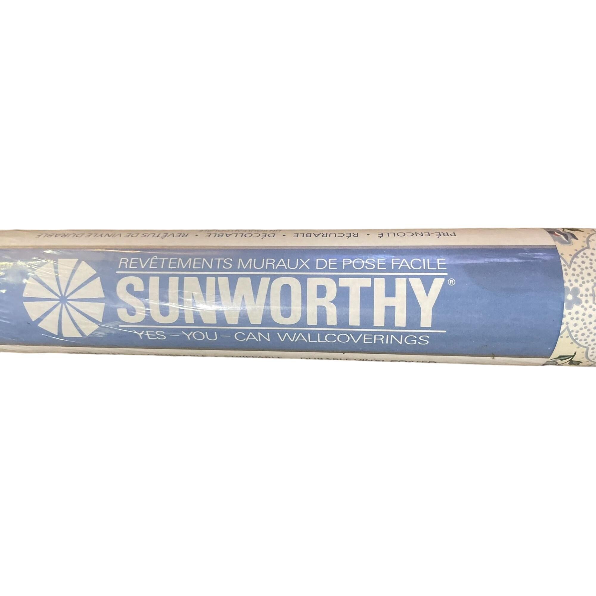 Vintage 1989 Sunworthy Wallpaper One Double Roll NEW Floral - Etsy