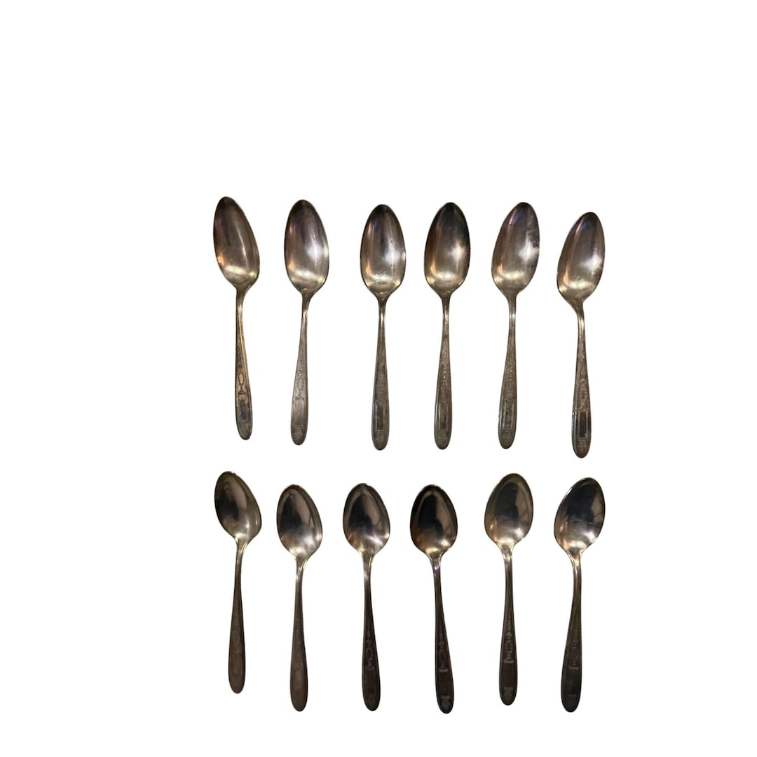 Vintage 1921 Grosvenor Oneida Community Spoons Used Set of 12 - Etsy