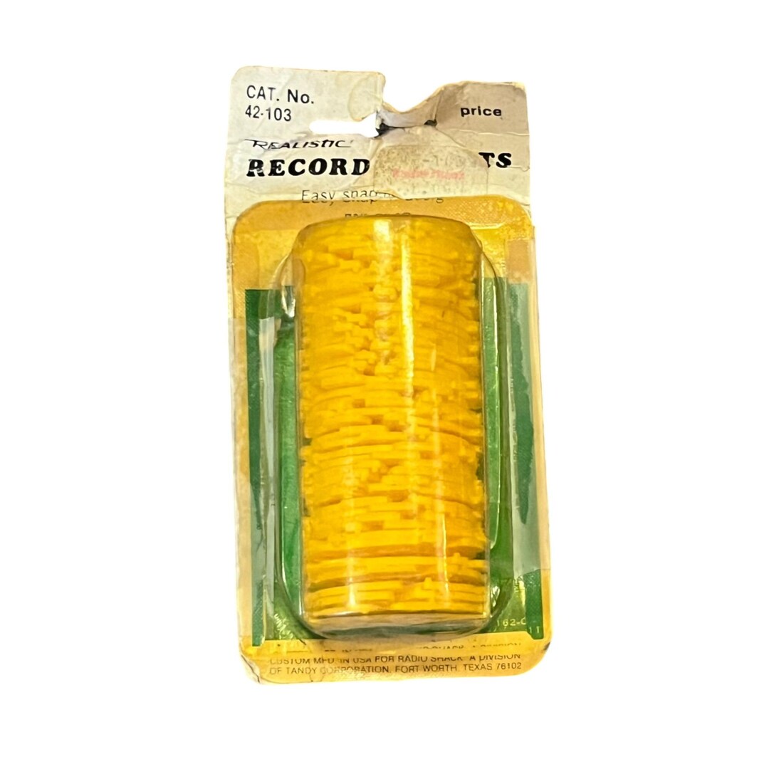 Vintage Realistic 45 RPM Record Insert Adapters NEW Open Box Turntable ...