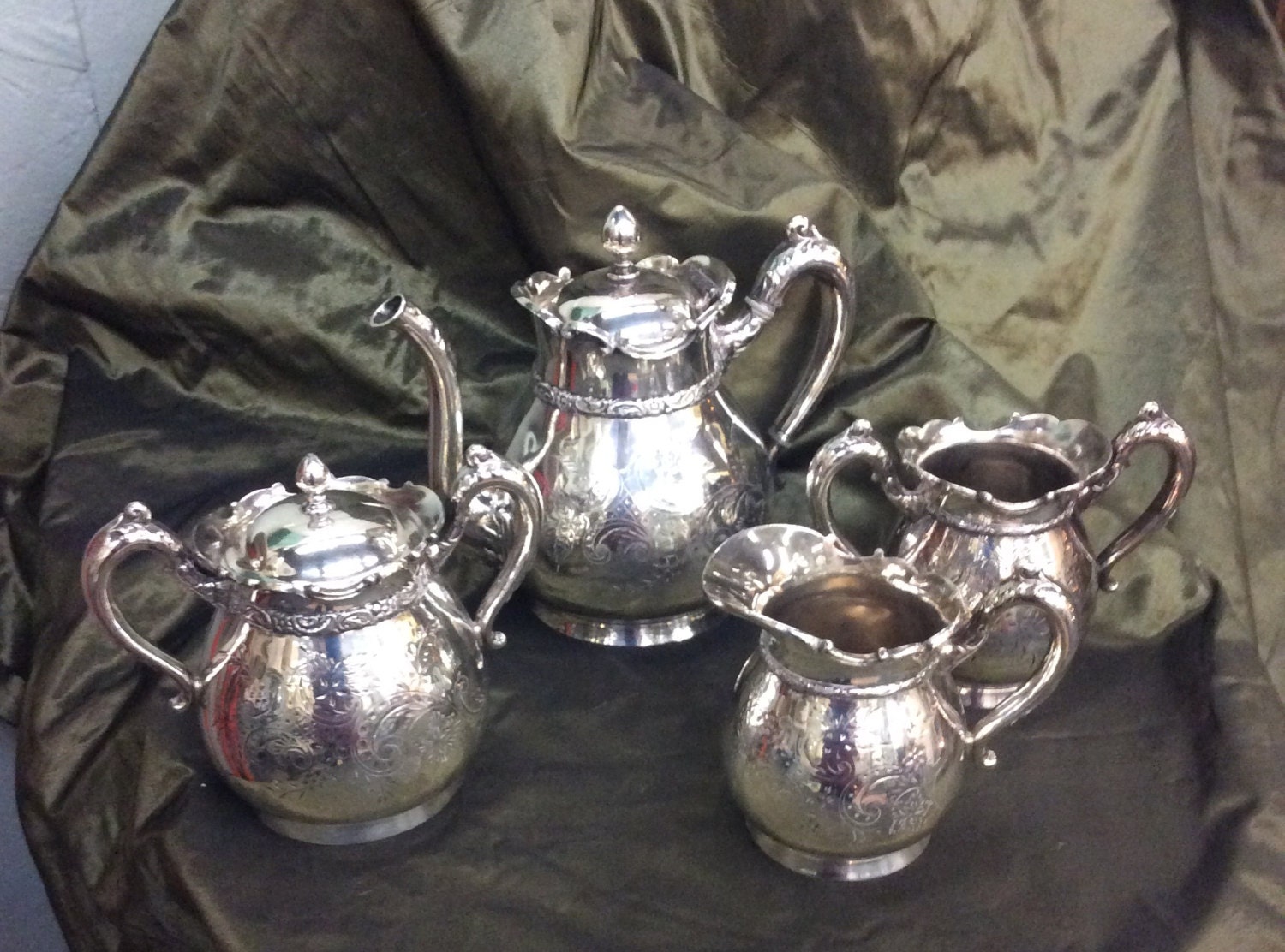 Rogers-smith Pattern 200L American Antique Quadruple Silver Plate Four ...