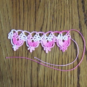 Crochet Pattern for Bleeding Heart Edging for Handkerchiefs, Towels ...