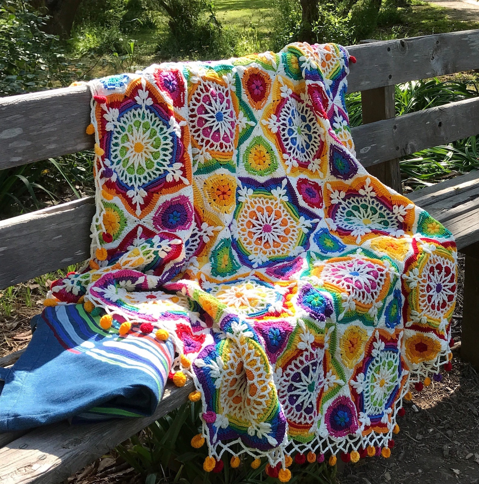 Crocheted Blanket | Afghan Blanket | Cotton Blanket | Handmade Blanket ...